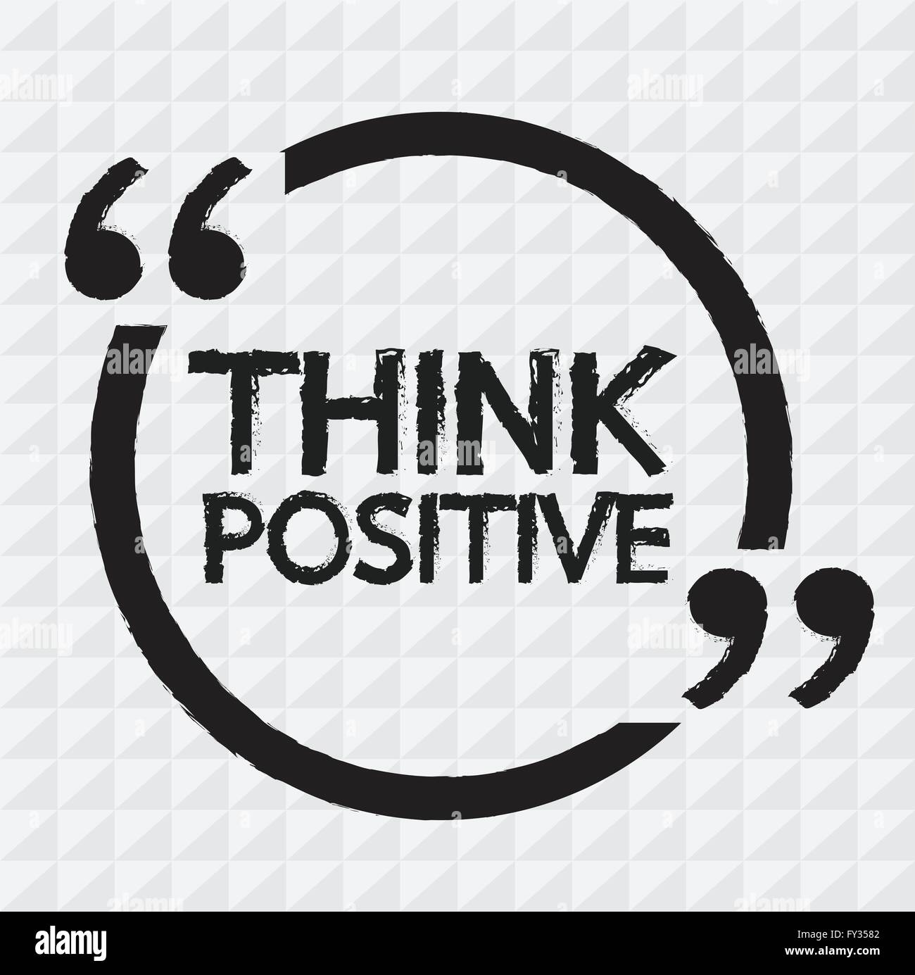 Think positive– card poster Stock Vector Images - Alamy