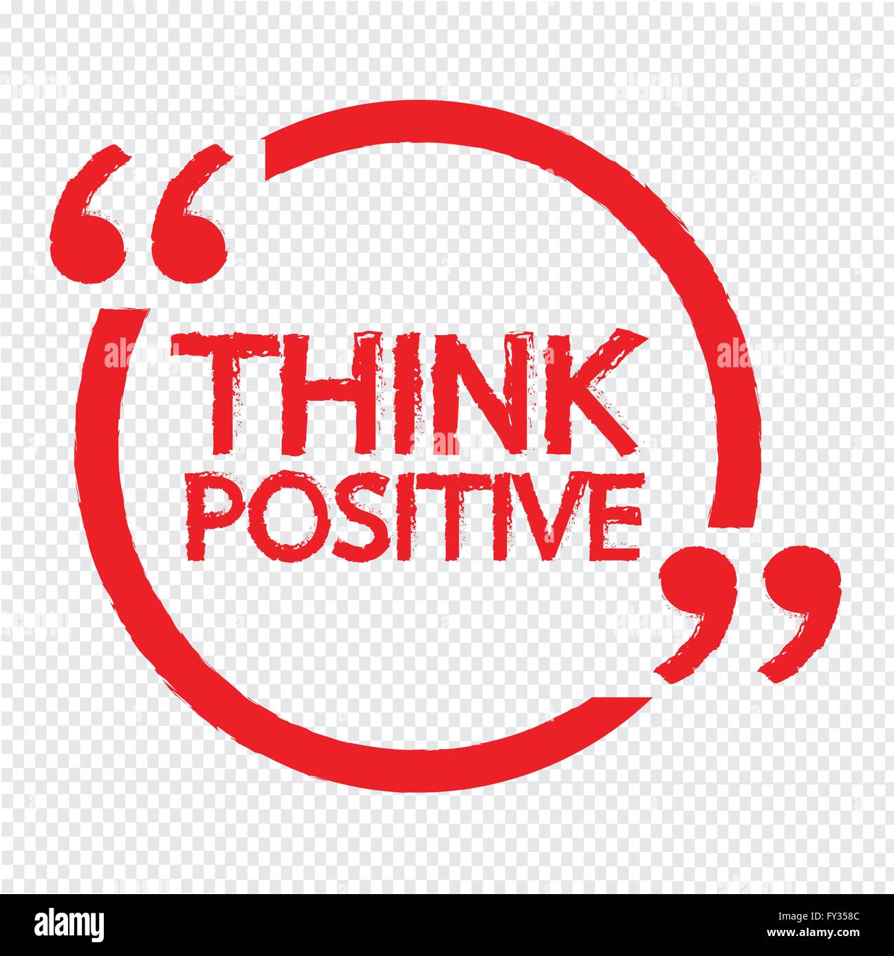 THINK POSITIVE Lettering Illustration design Stock Vector Image & Art ...