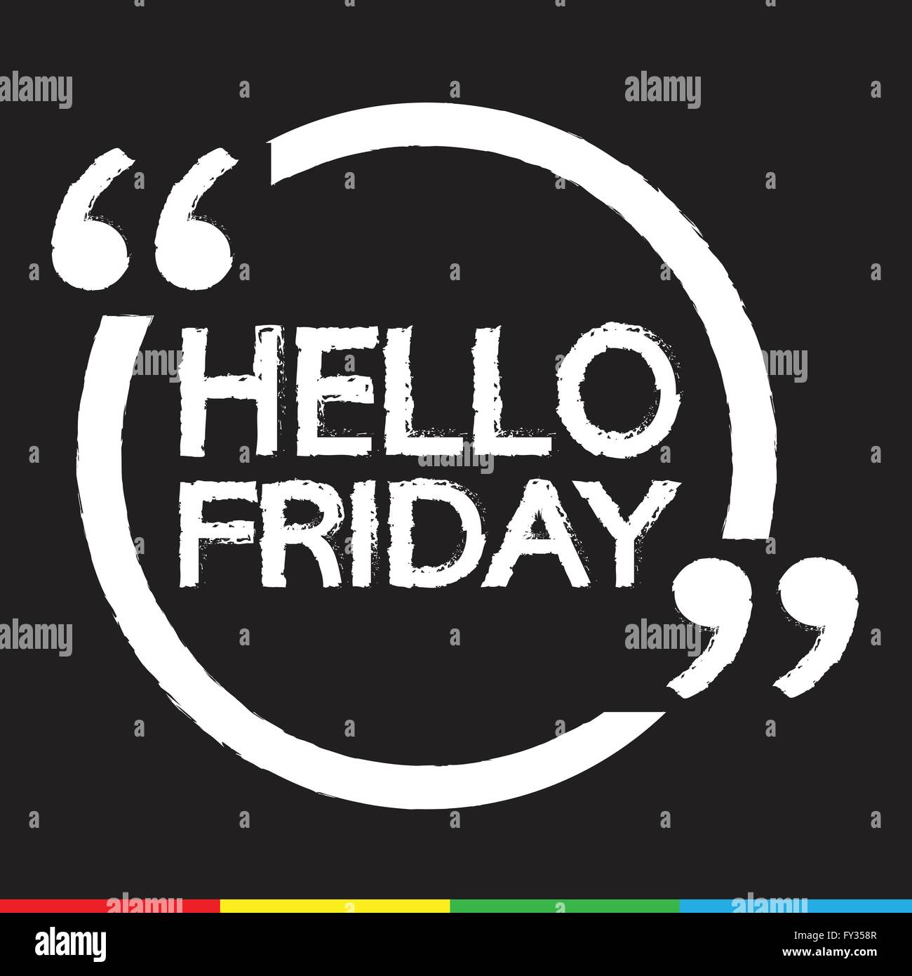HELLO FRIDAY Lettering Illustration design Stock Vector Image & Art - Alamy