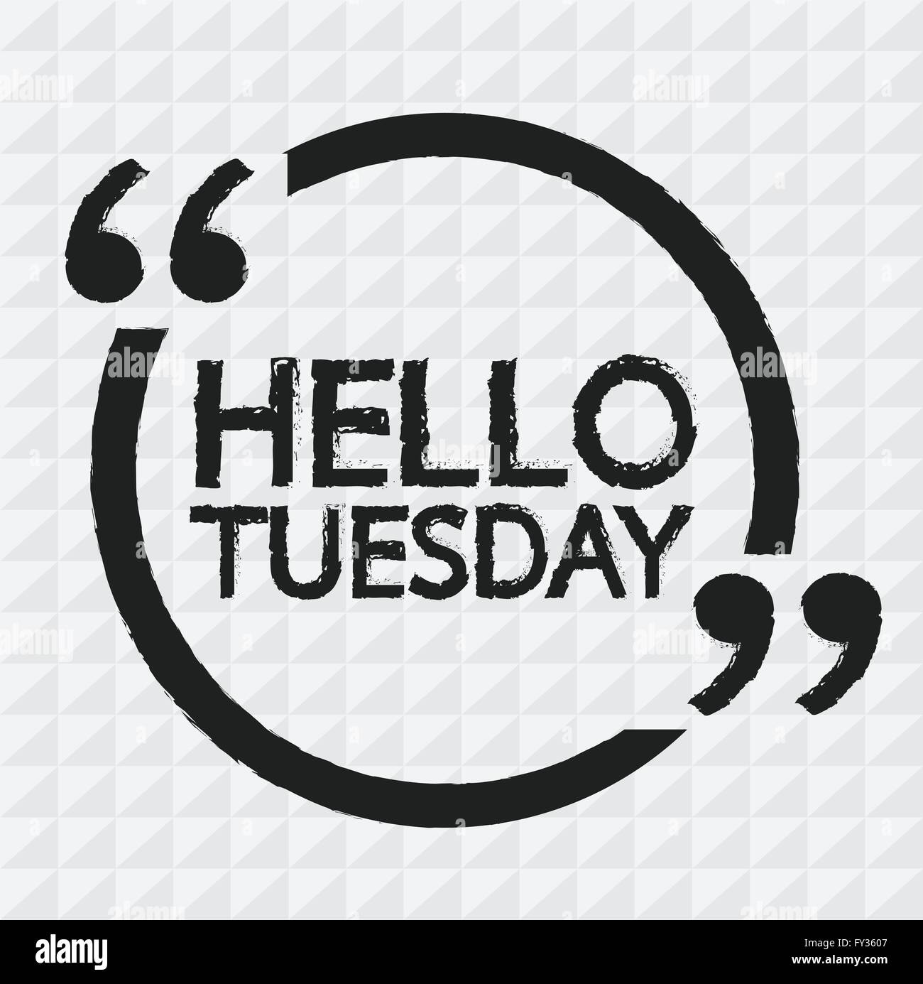 HELLO TUESDAY Illustration Design Stock Vector Image & Art - Alamy