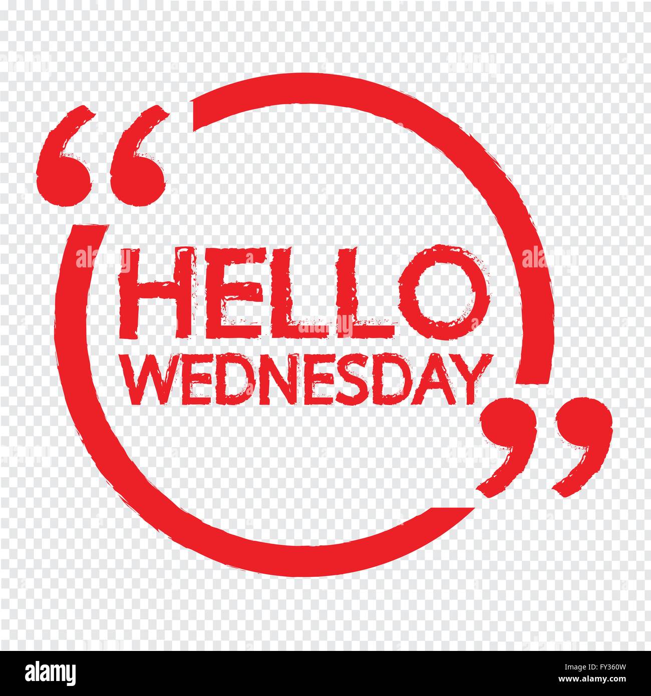 HELLO WEDNESDAY Illustration Design Stock Vector Image & Art - Alamy
