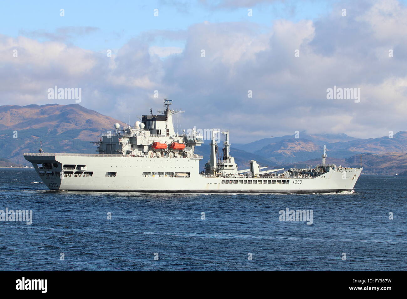 RFA Wave Ruler (A390), a Wave-class fast fleet tanker of the Royal ...