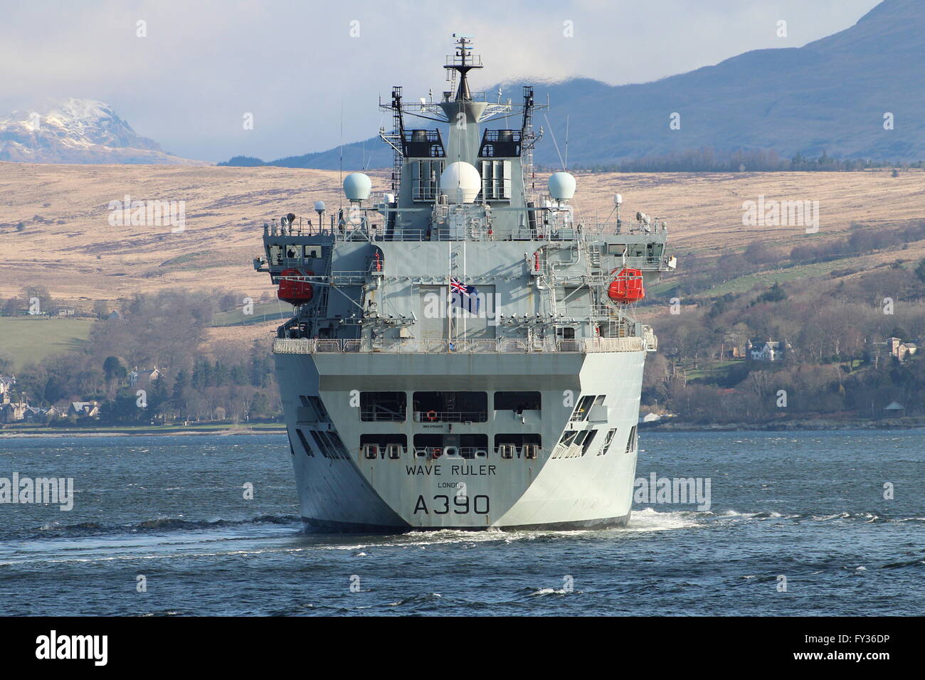 RFA Wave Ruler (A390), a Wave-class fast fleet tanker of the Royal ...