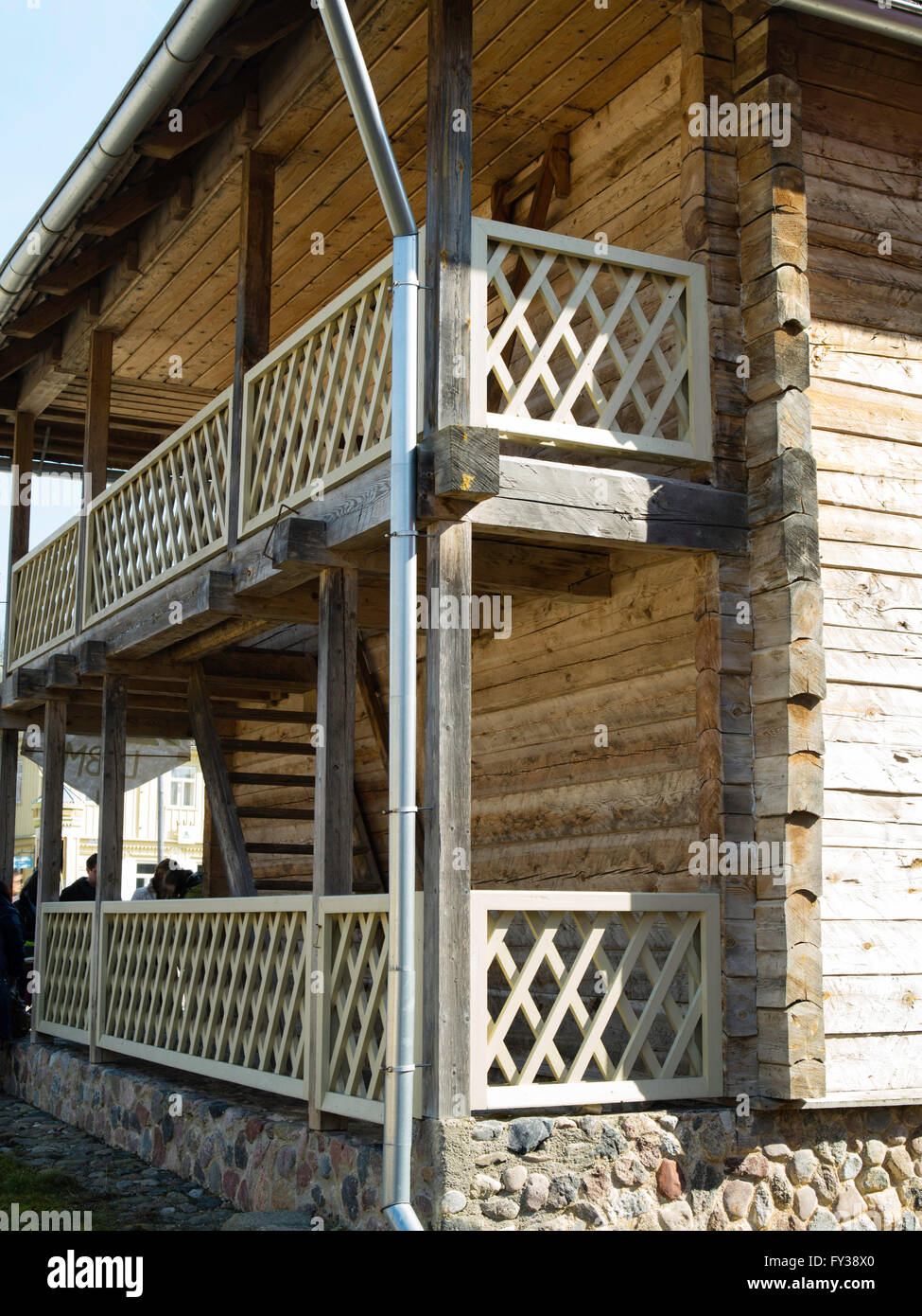 Building detail. Rumšiškės is a Lithuanian heritage park near Kaunas ...