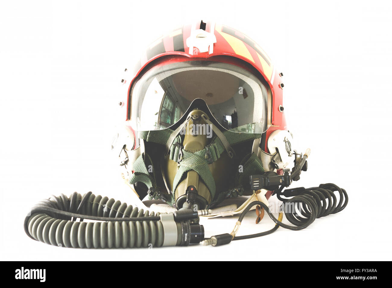 Helmet Of A Pilot Stock Photo - Alamy