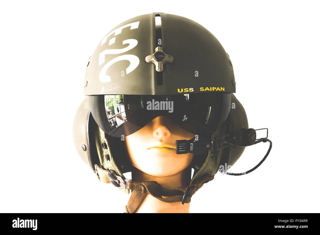 Helmet Of A Pilot Stock Photo - Alamy