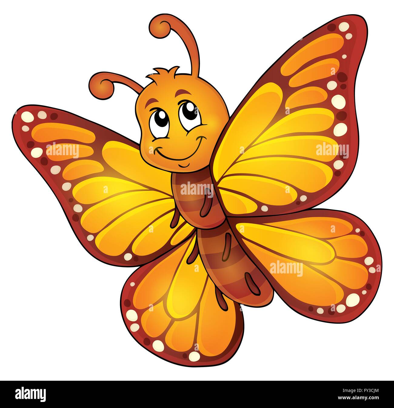 Happy butterfly topic image 1 - picture illustration Stock Photo - Alamy