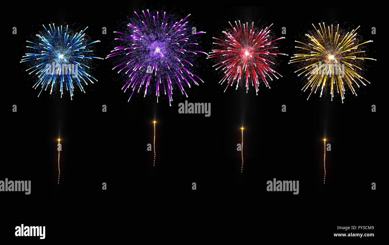 fireworks explosion colorful Stock Photo - Alamy