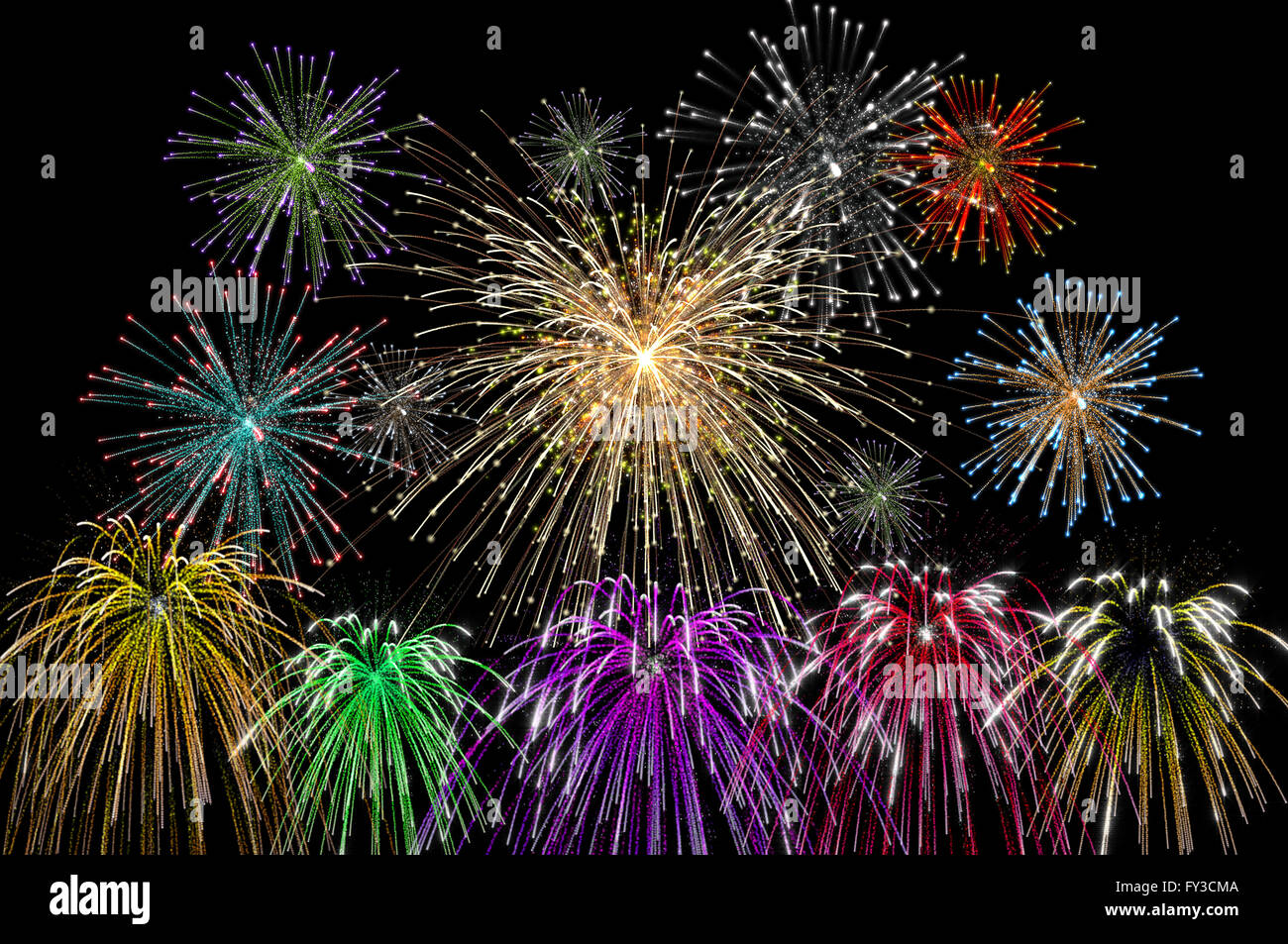 colorful fireworks festival Stock Photo - Alamy
