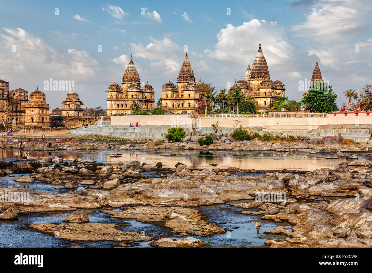 Royal cenotaphs of Orchha, Madhya Pradesh, India Stock Photo - Alamy