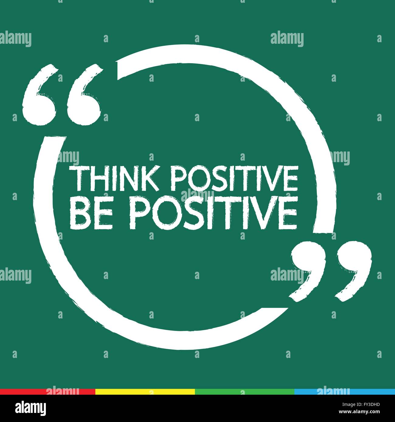THINK POSITIVE BE POSITIVE Illustration design Stock Vector Image & Art ...
