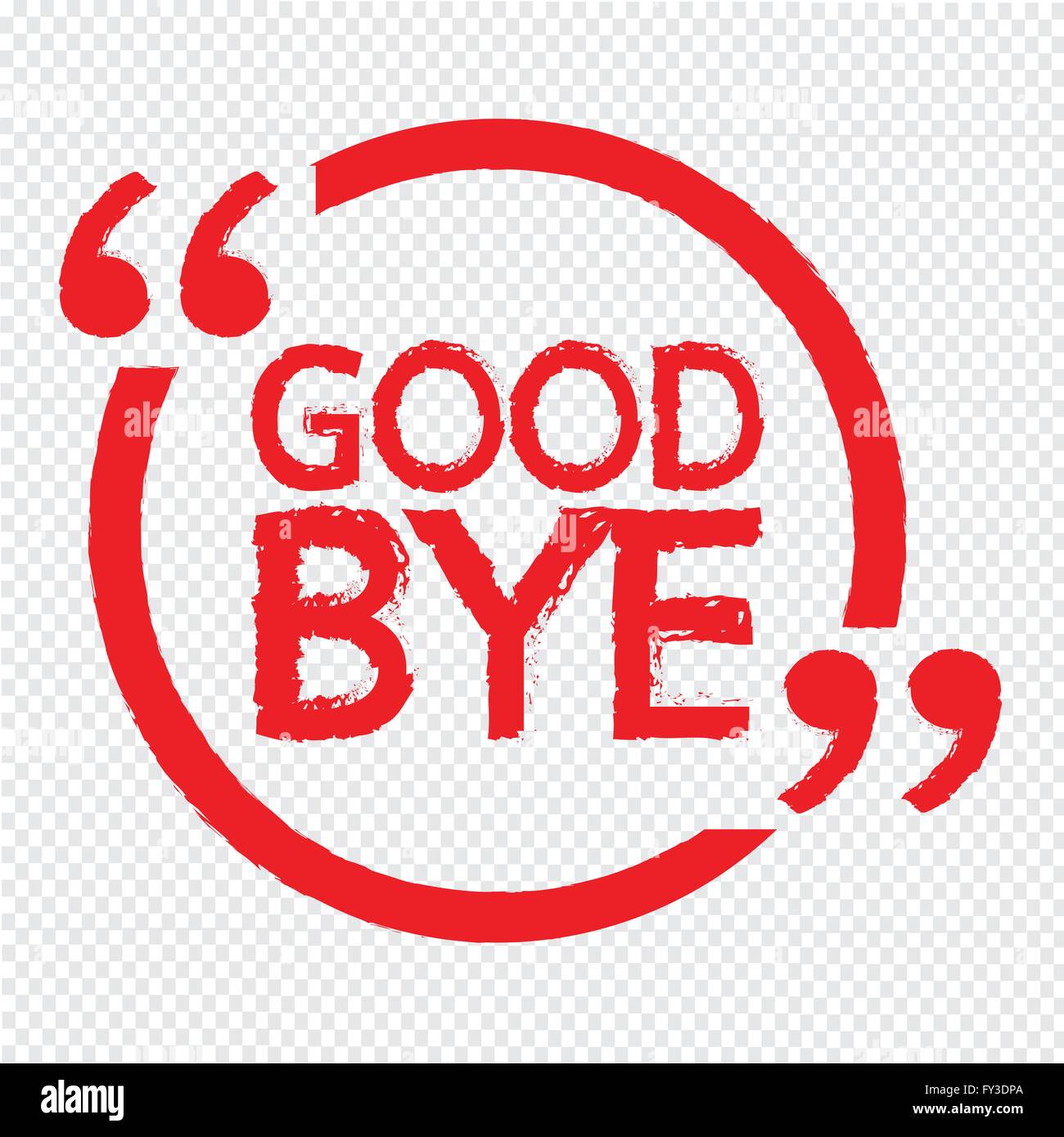 GOOD BYE Illustration design Stock Vector Image & Art - Alamy