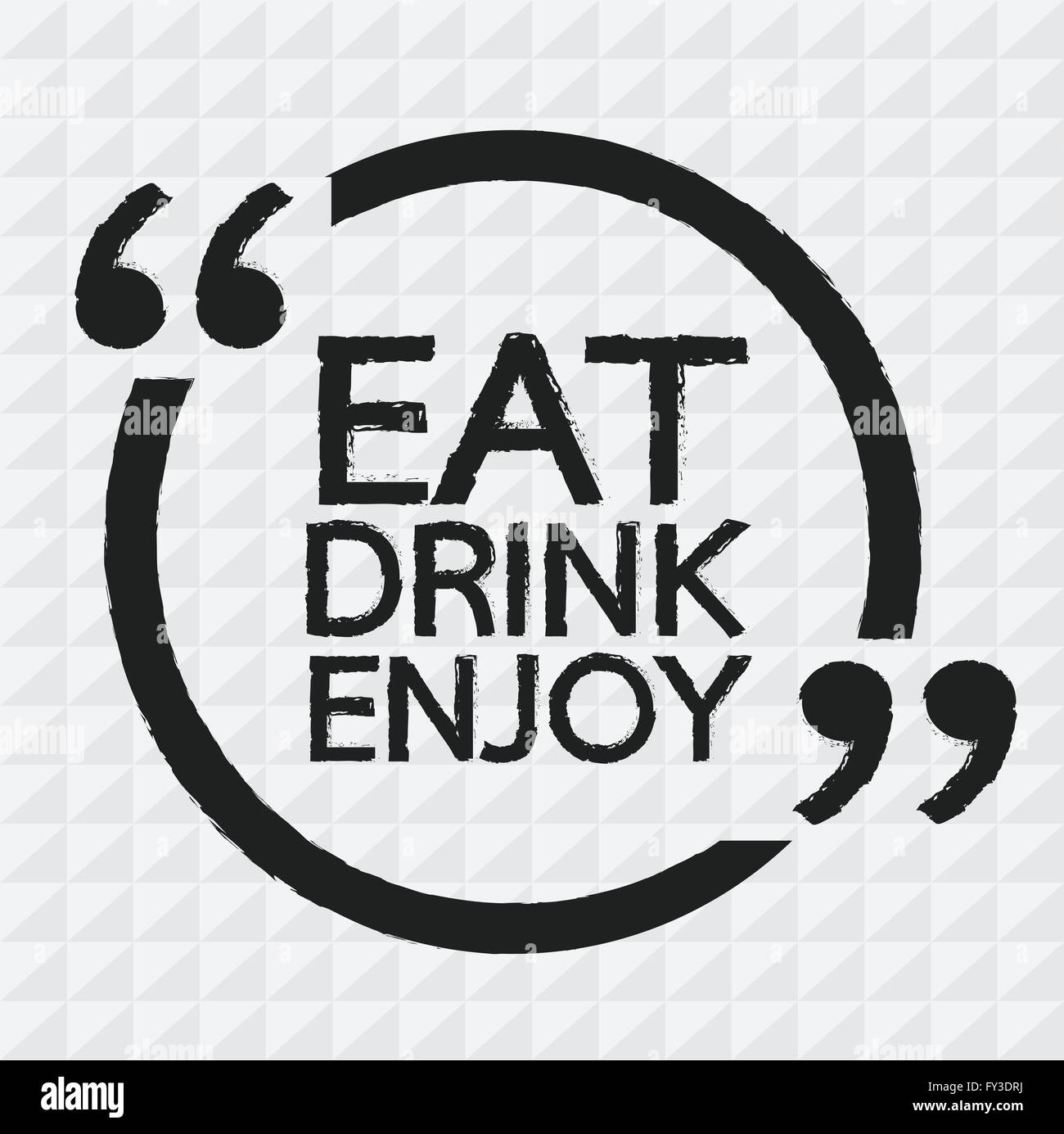 EAT DRINK ENJOY Illustration design Stock Vector Image & Art - Alamy