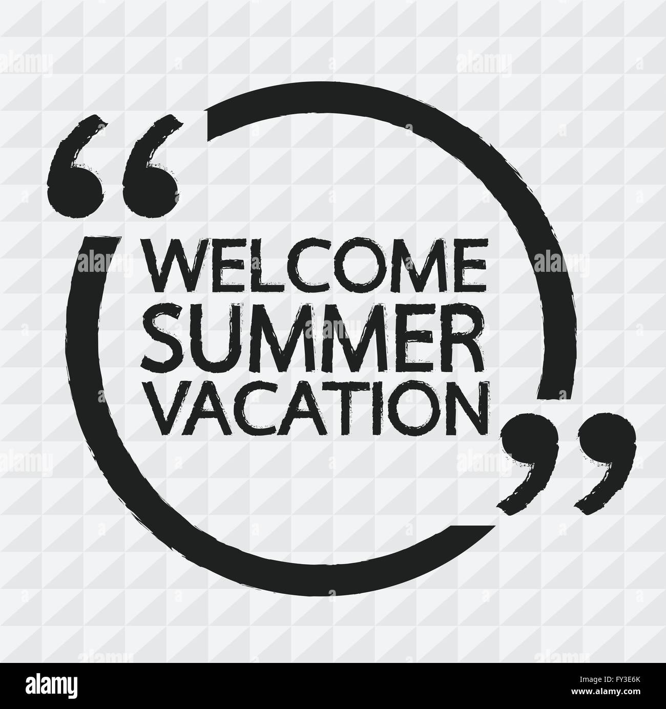 WELCOME SUMMER VACATION Lettering Illustration design Stock Vector ...
