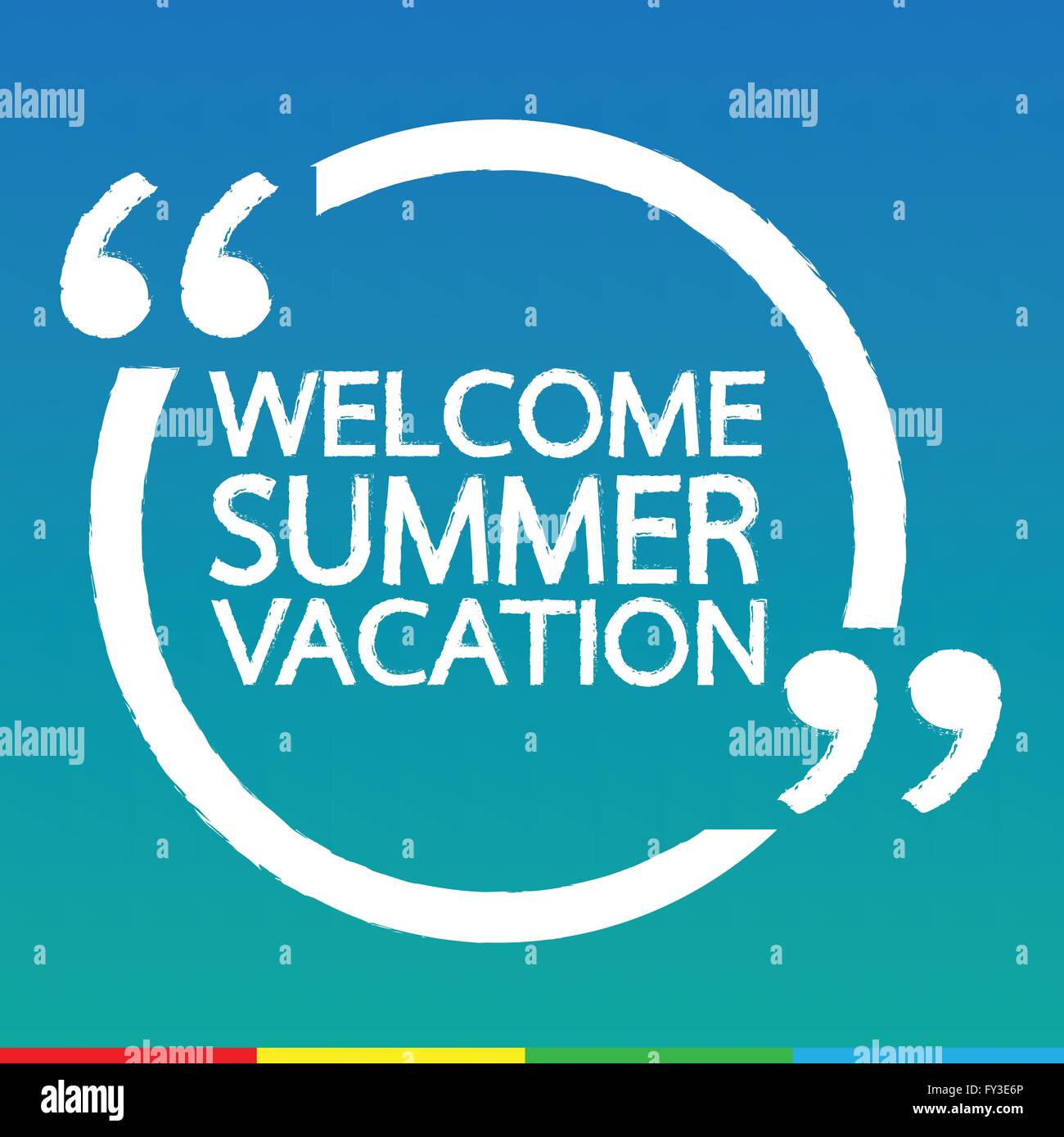 WELCOME SUMMER VACATION Lettering Illustration design Stock Vector ...