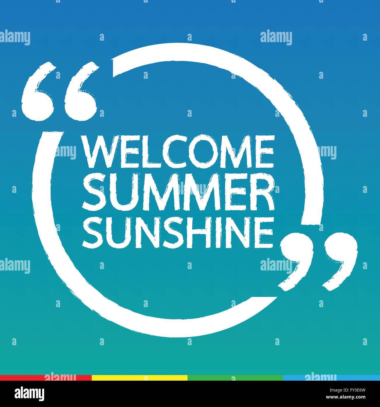 WELCOME SUMMER SUNSHINE Lettering Illustration design Stock Vector ...