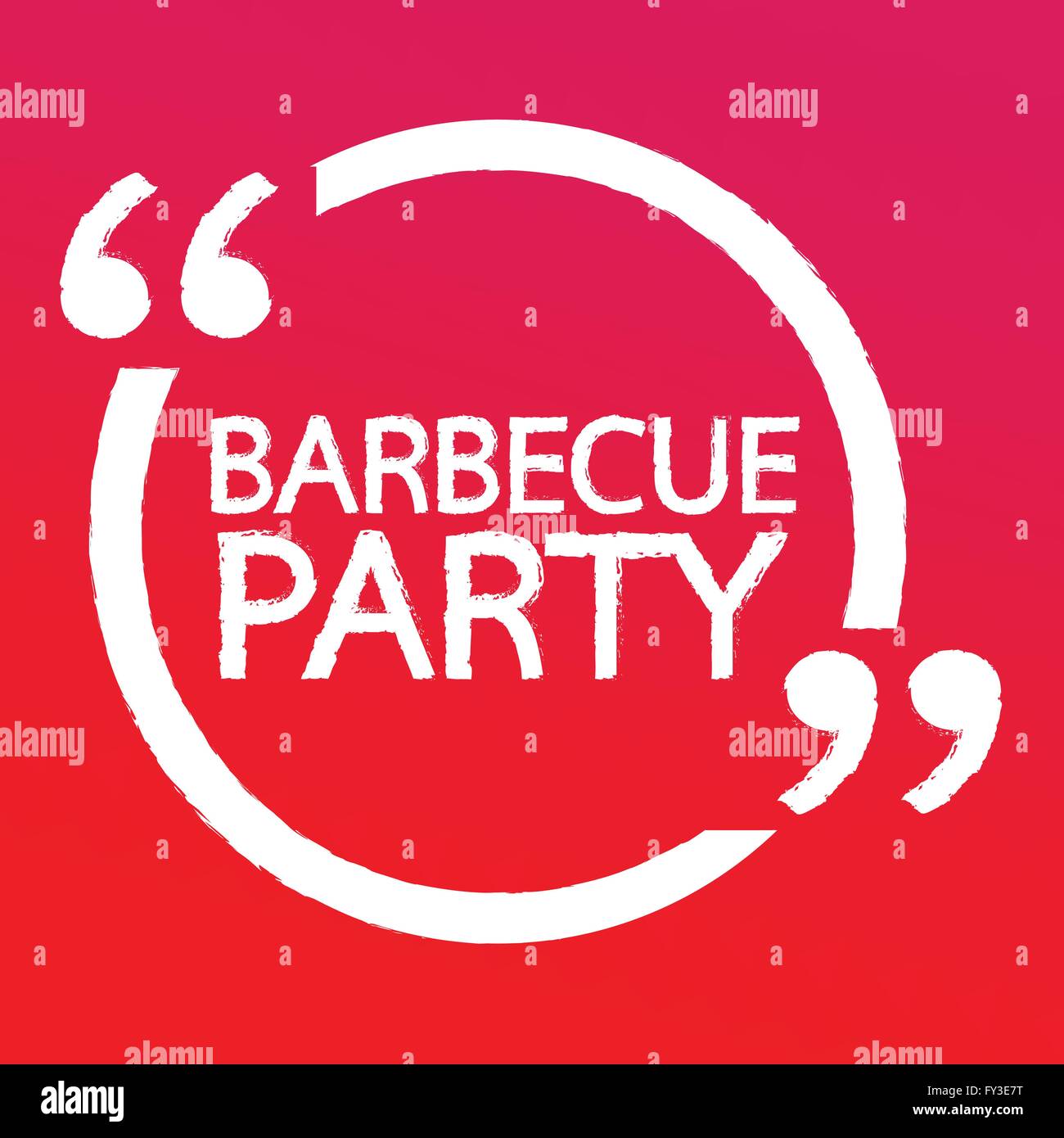 BARBECUE PARTY Lettering Illustration design Stock Vector Image & Art ...