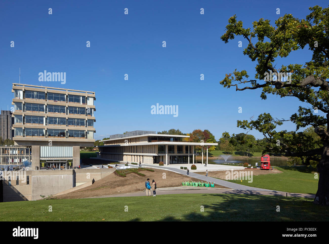 Silberrad Student Centre overall view. Albert Sloman Library and ...