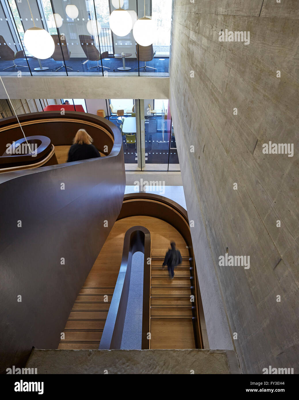 Silberrad Student Centre interior view around staircase. Albert Sloman ...