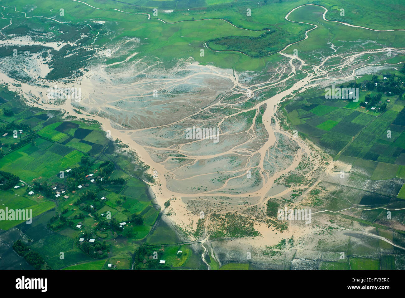 Aerial view of southern Ethiopia Stock Photo - Alamy