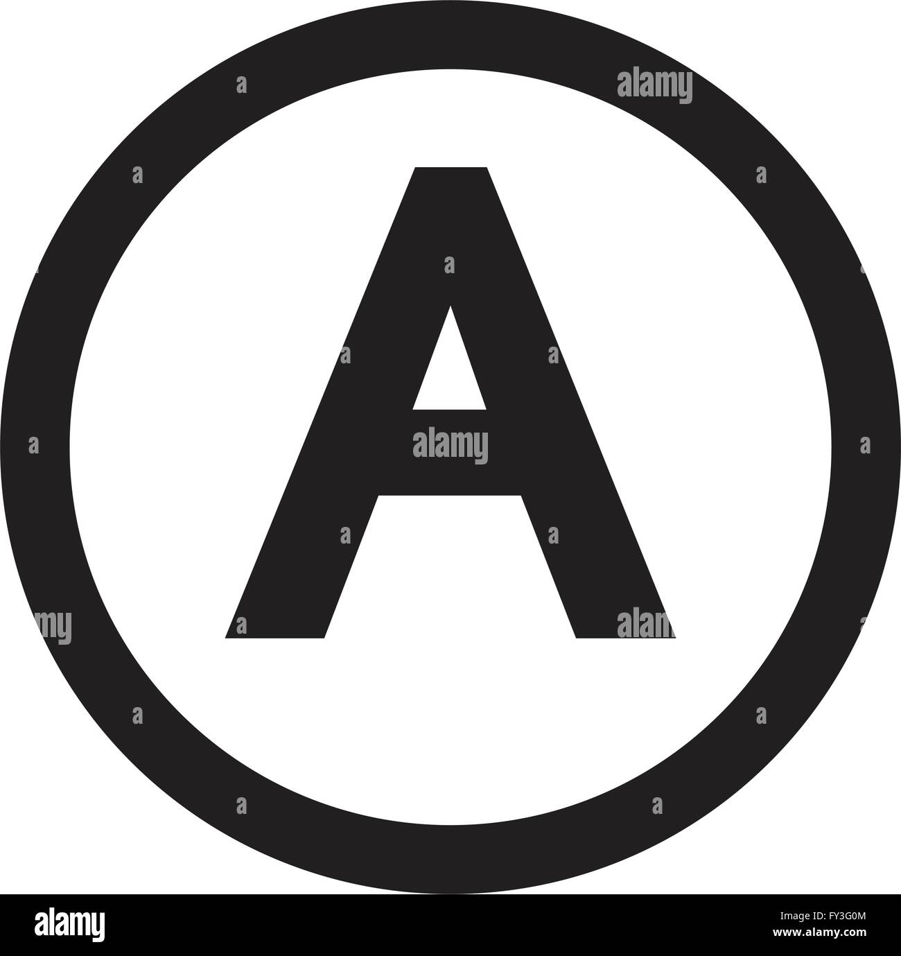 Basic font for letter A icon Illustration design Stock Vector Image ...