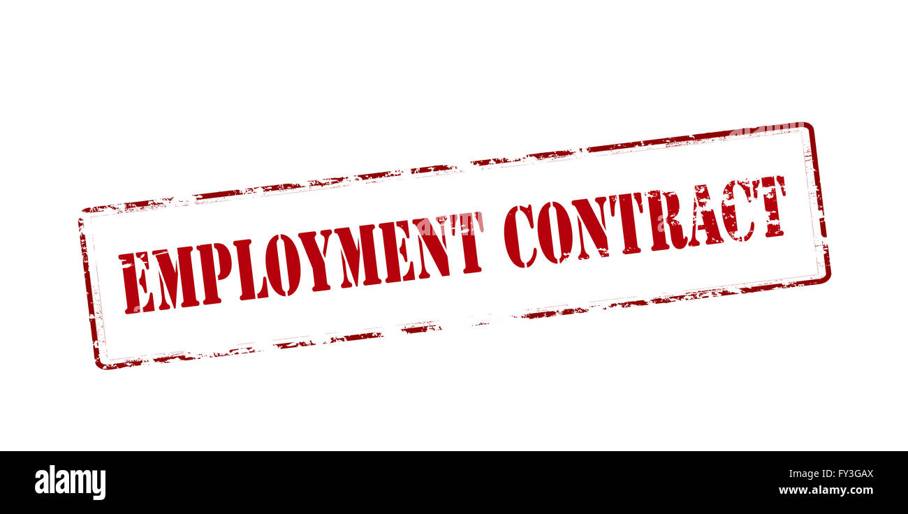 Rubber stamp with text employment contract inside, vector illustration ...
