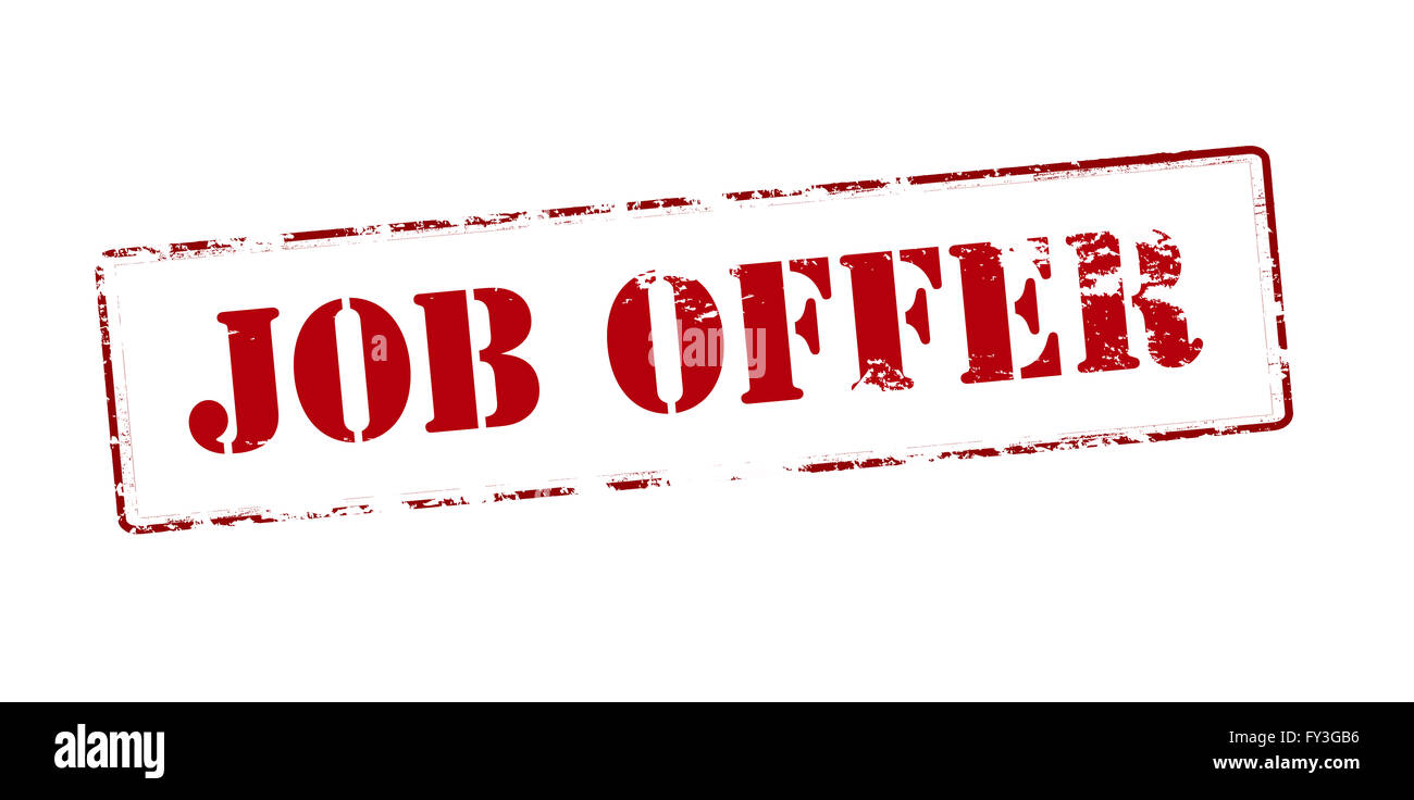 Rubber stamp with text job offer inside, vector illustration Stock ...