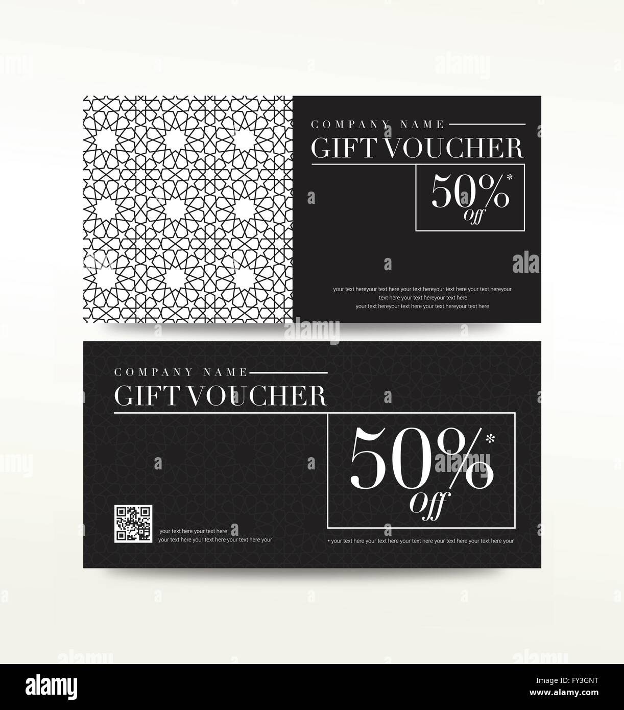 Gift Voucher Template vector illustration Stock Vector Image & Art - Alamy