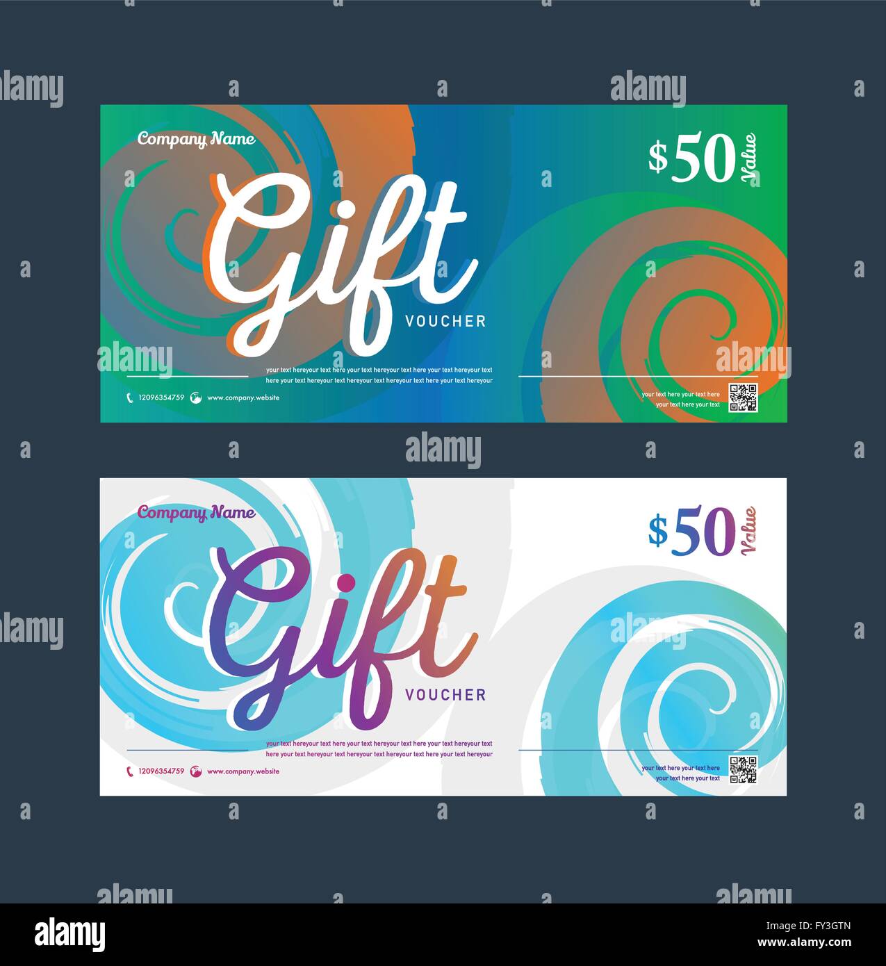 Gift voucher shopping certificate Stock Vector Images - Alamy