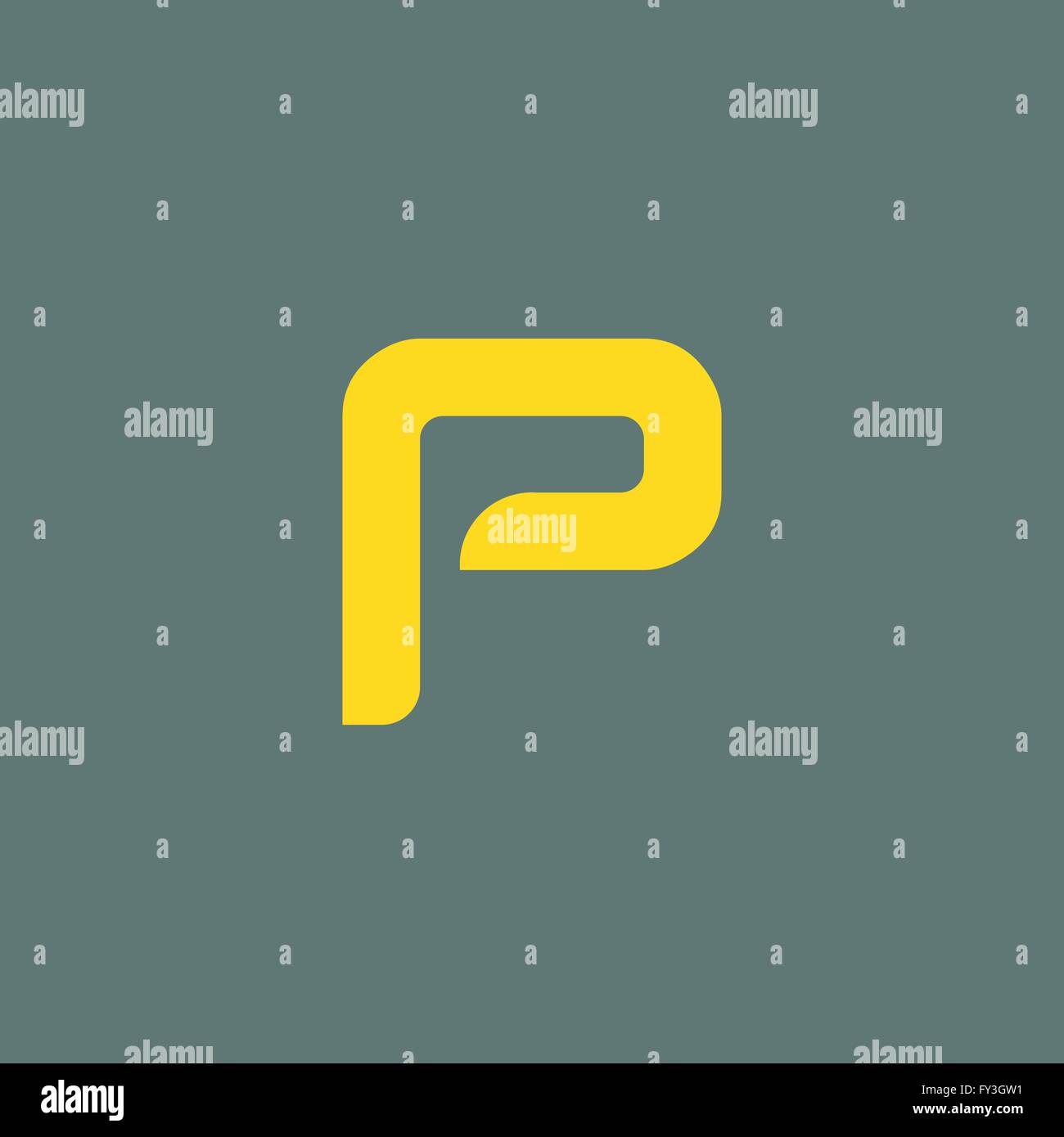 Letter p decoration logo hi-res stock photography and images - Alamy