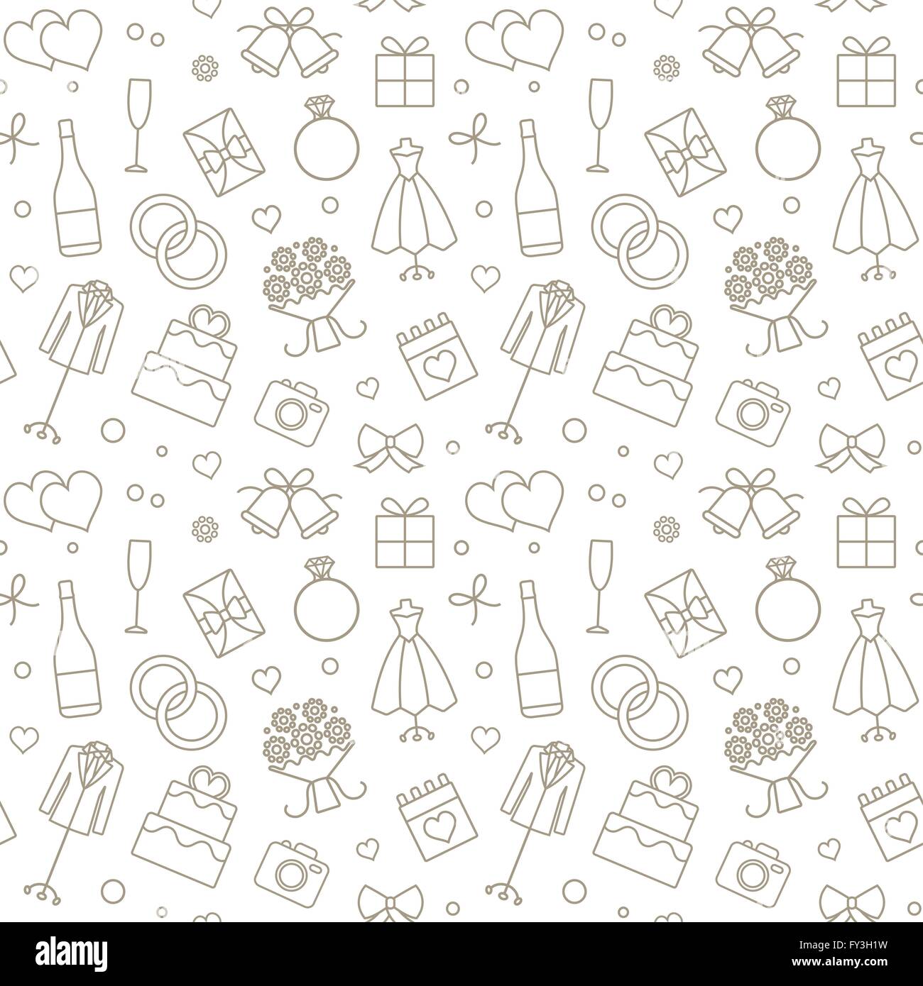 Wedding related vector seamless pattern background 1 Stock Vector Image ...