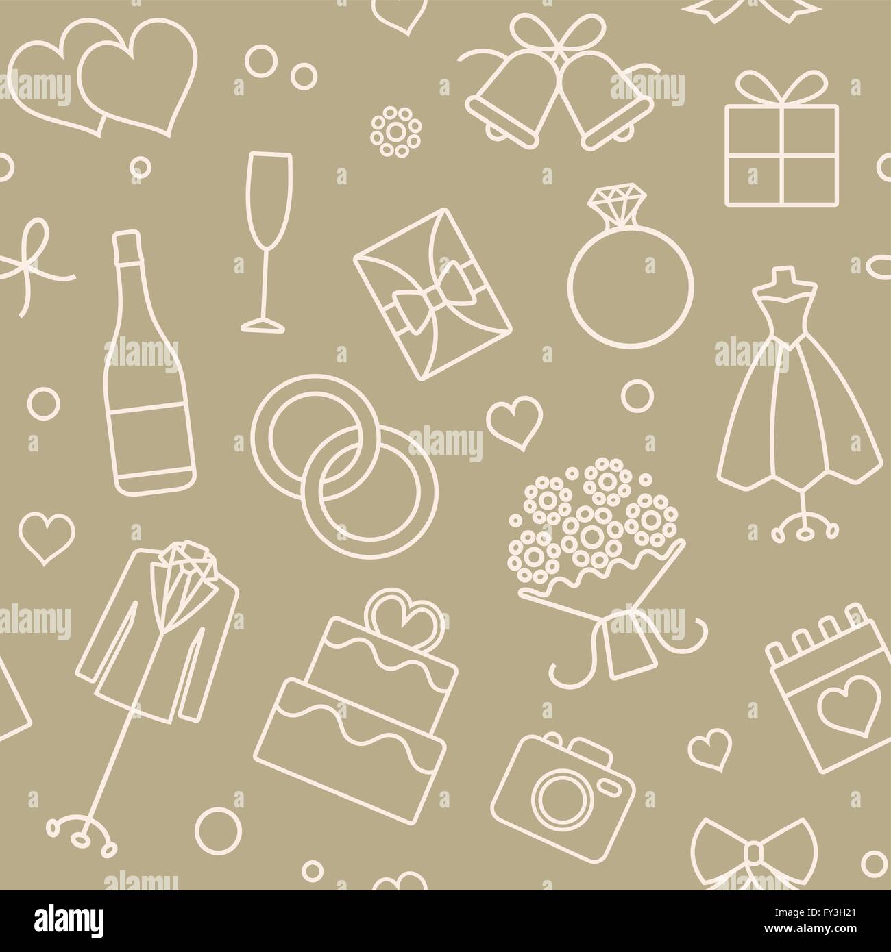 Wedding related vector seamless pattern background 3 Stock Vector Image ...