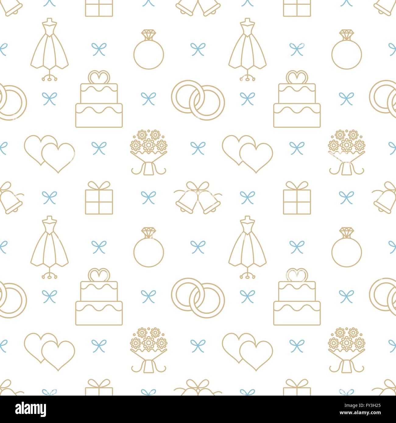 Wedding related vector seamless pattern background 4 Stock Vector Image ...