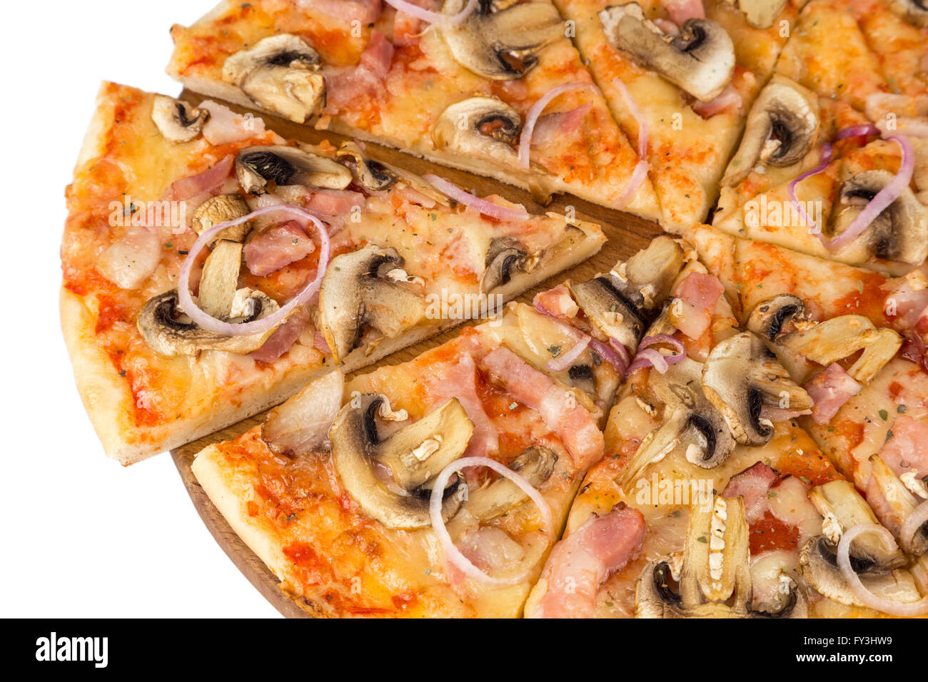 isolated fast food the slice pizza to nominate from big round pizza ...