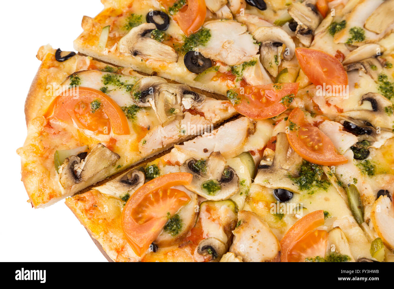isolated fast food the slice pizza to nominate from big round pizza ...