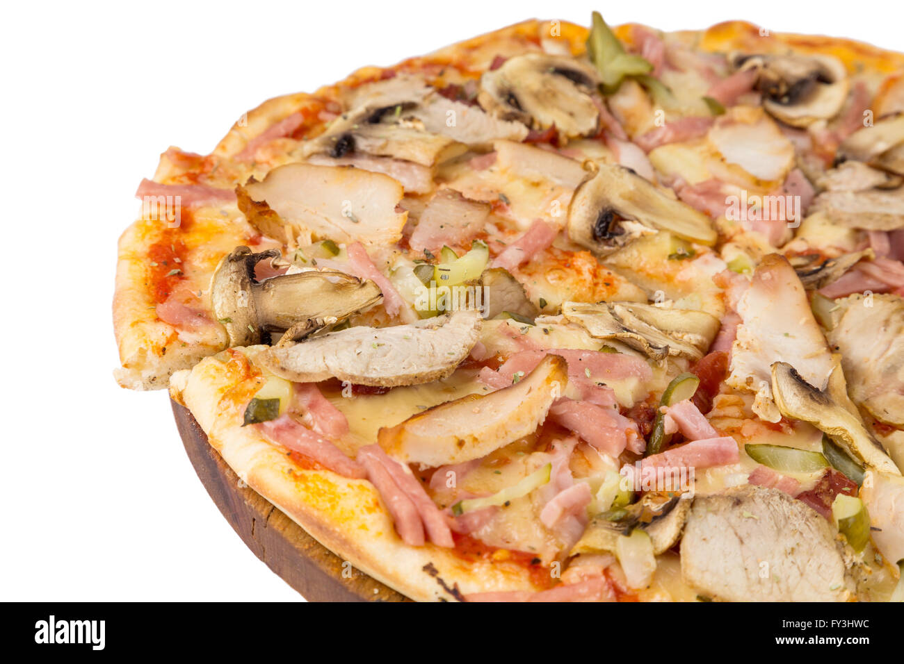 isolated fast food the slice pizza to nominate from big round pizza ...