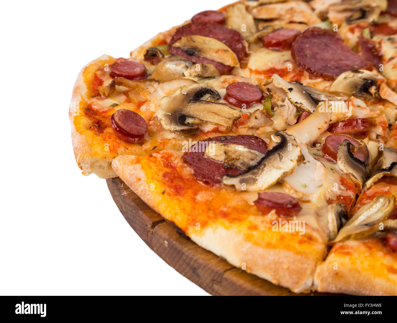 isolated fast food the slice pizza to nominate from big round pizza ...