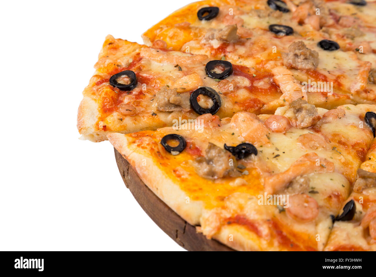 isolated fast food the slice pizza to nominate from big round pizza ...