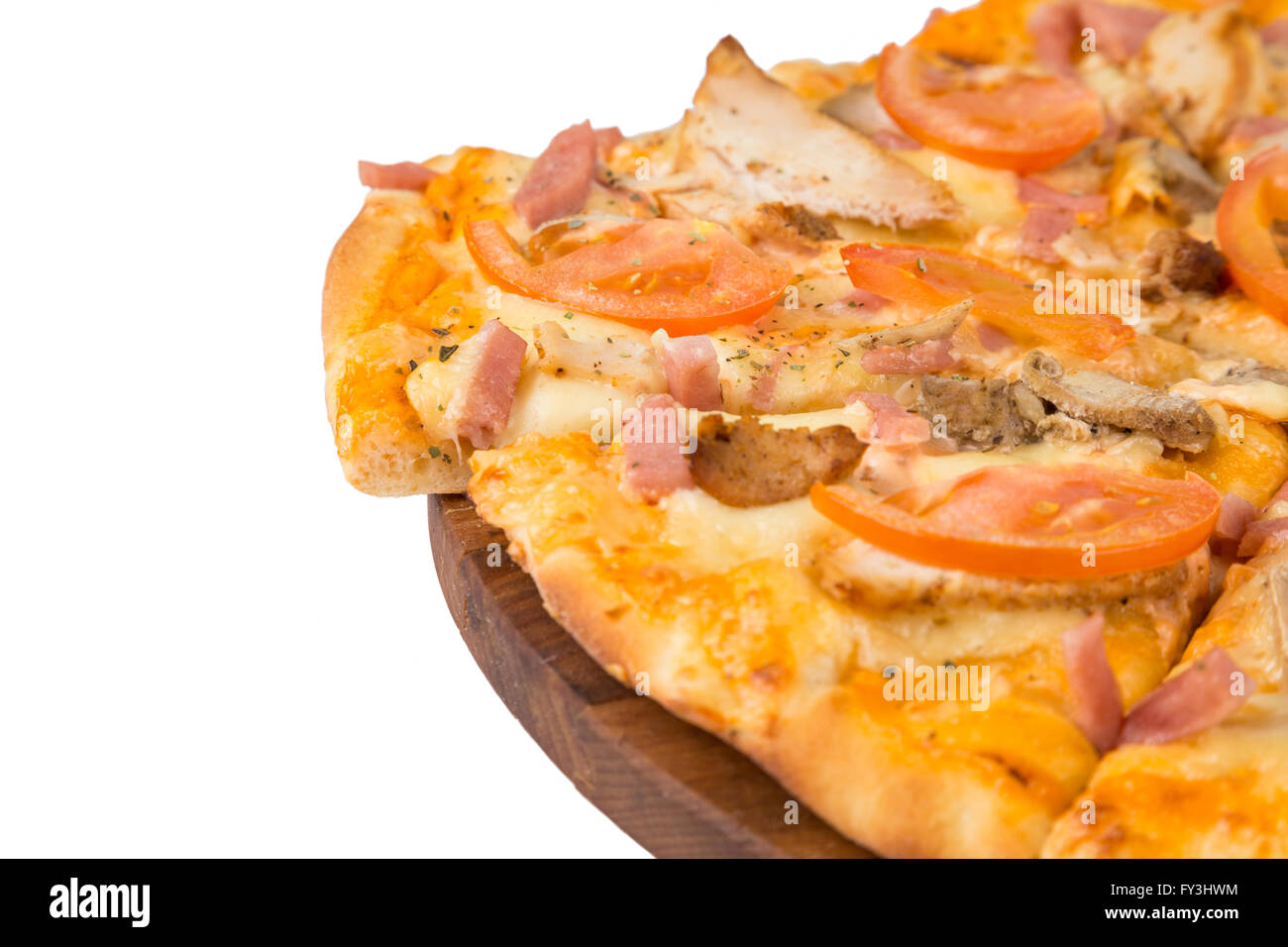 isolated fast food the slice pizza to nominate from big round pizza ...