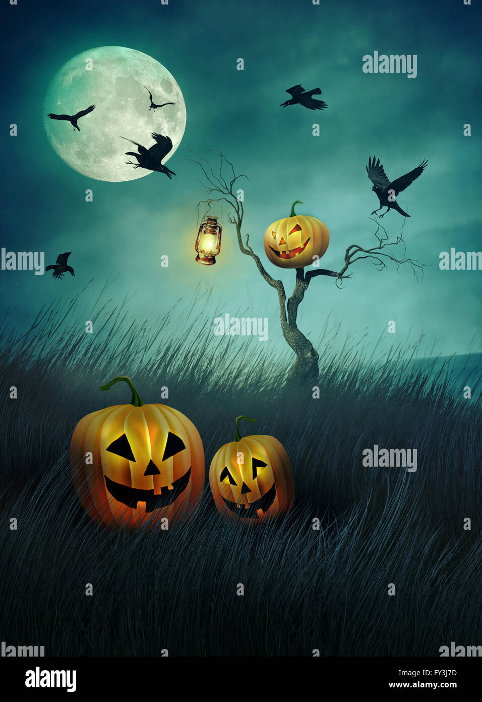Grass field darkness creepy hi-res stock photography and images - Alamy