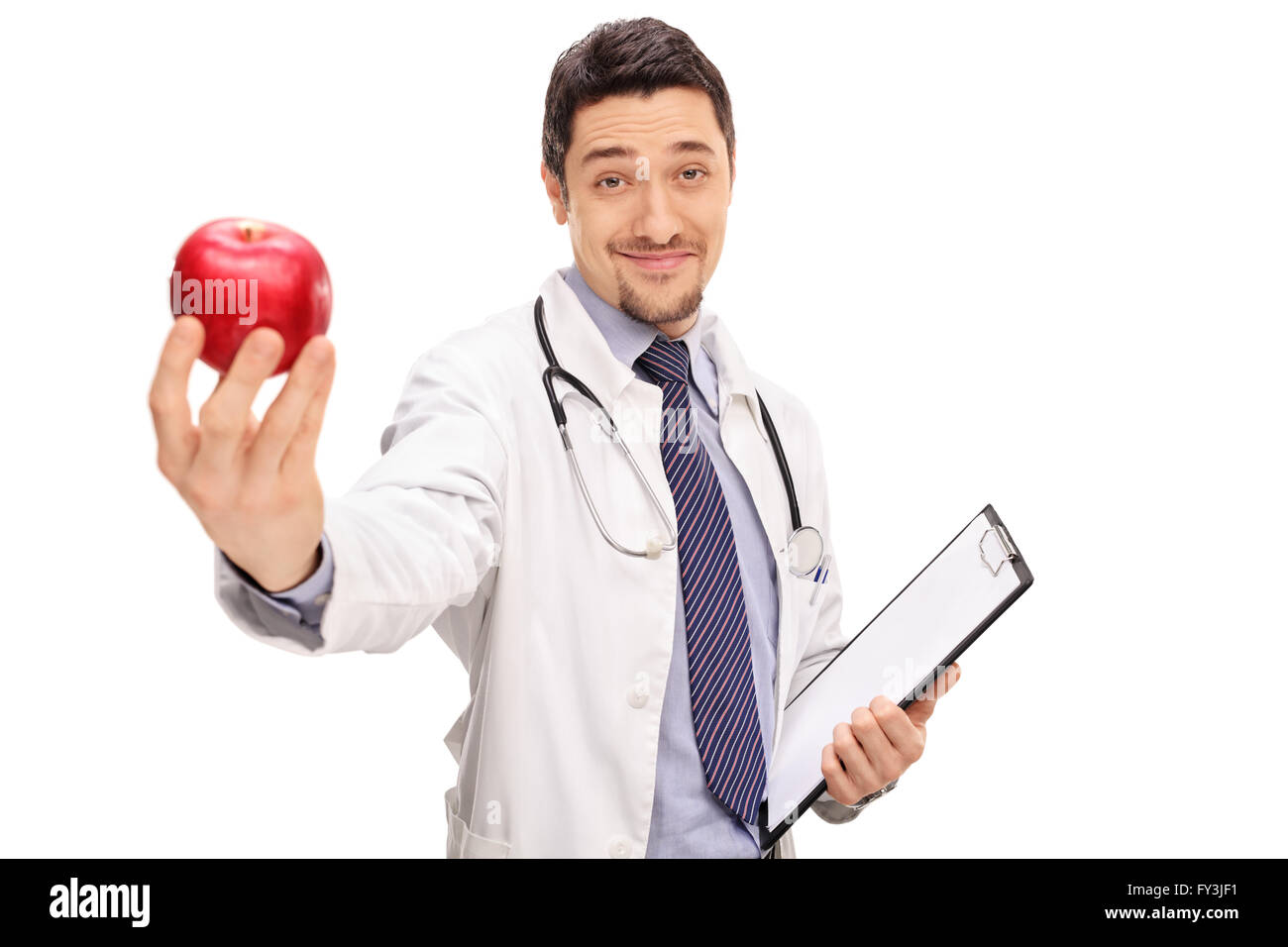 Handing apple hi-res stock photography and images - Alamy