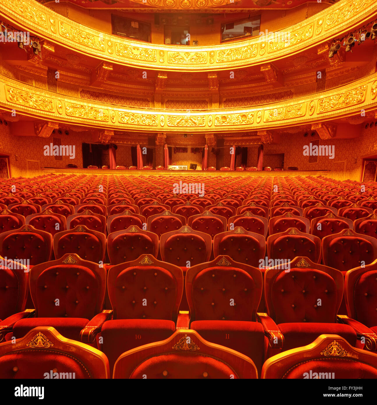 Vintage stage and curtain nobody hi-res stock photography and images ...