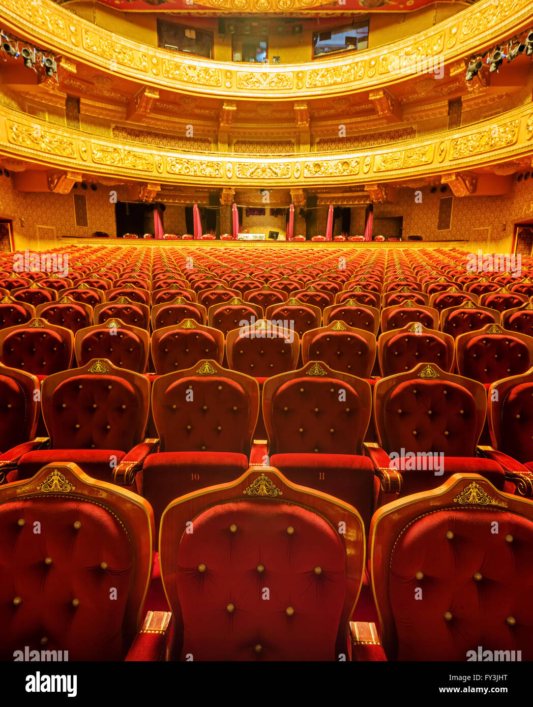 Inside of a theater shot with a tilt and shift lens Stock Photo - Alamy
