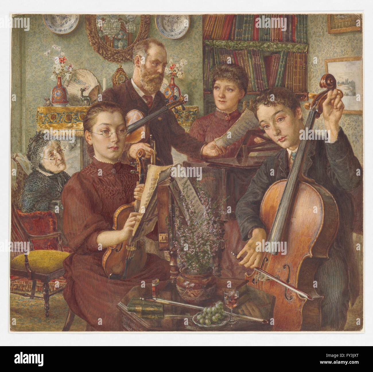 Group portrait of Alfred Rooke and his family in their home in Mount ...