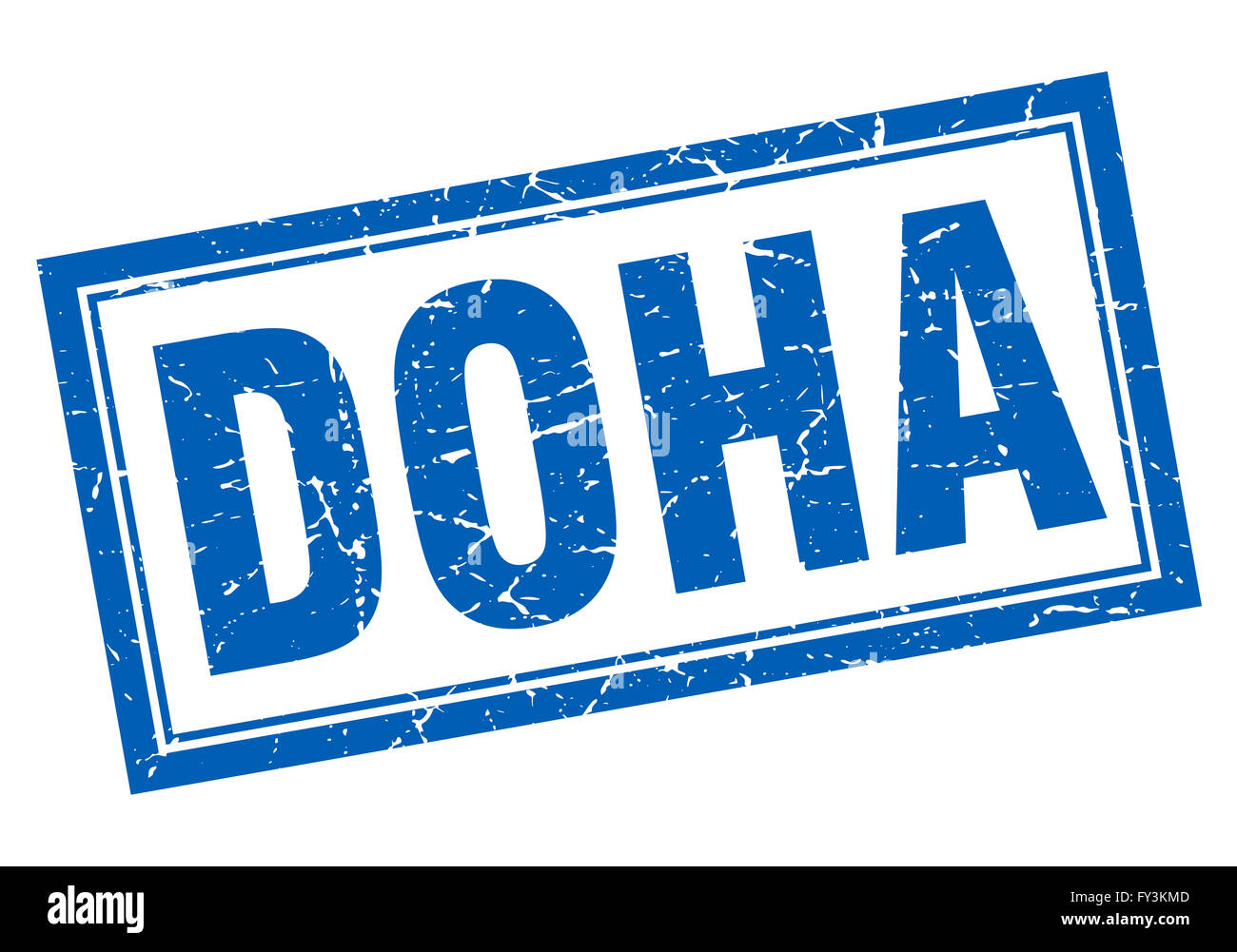 Doha stamp Cut Out Stock Images & Pictures - Alamy