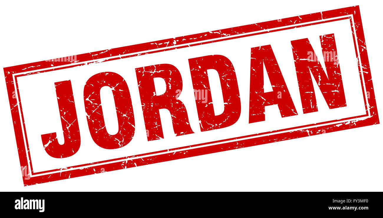 Jordan red square stamp hi-res stock photography and images - Alamy