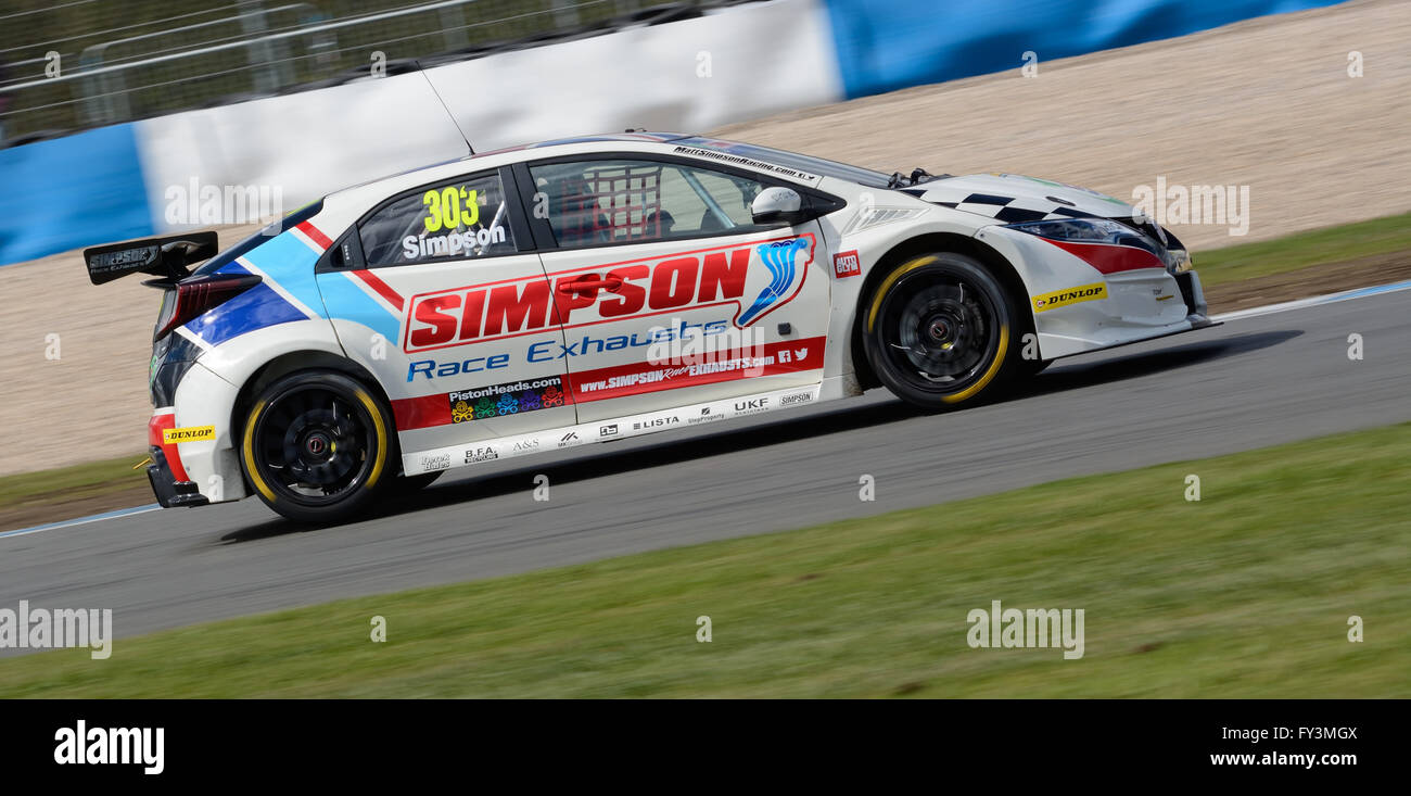 Matt Simpson Dunlop MSA British Touring Car Championship, Donington ...