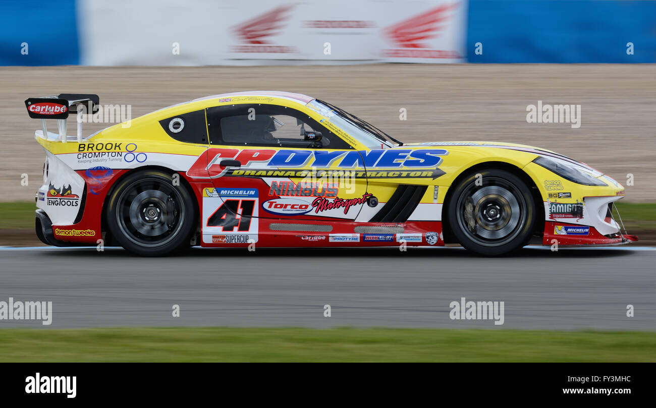 Carl Boardley Michelin Ginetta GT4 SuperCup racing Donington Park Stock ...