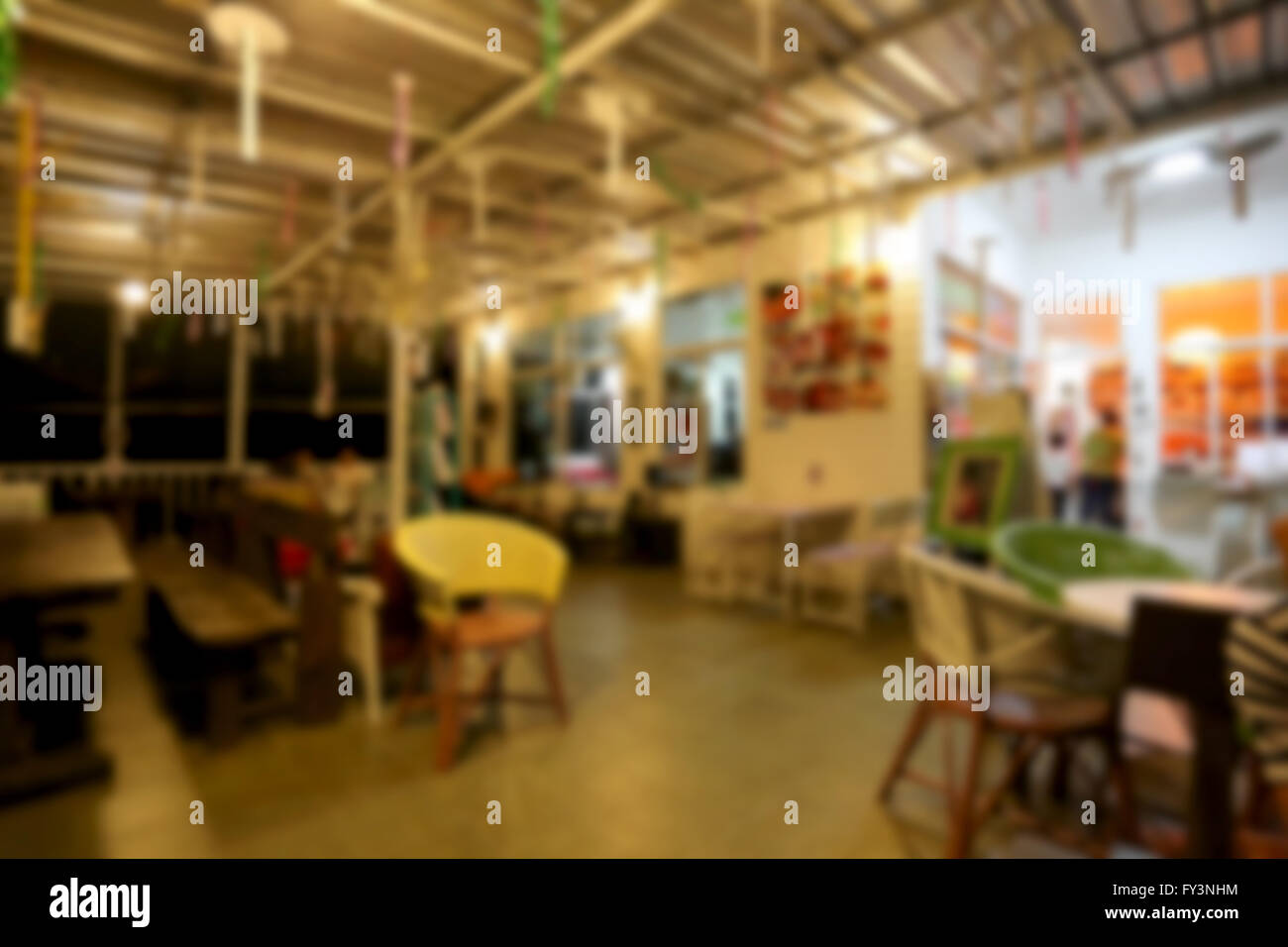 Coffee shop in a blur style for the background image Stock Photo - Alamy