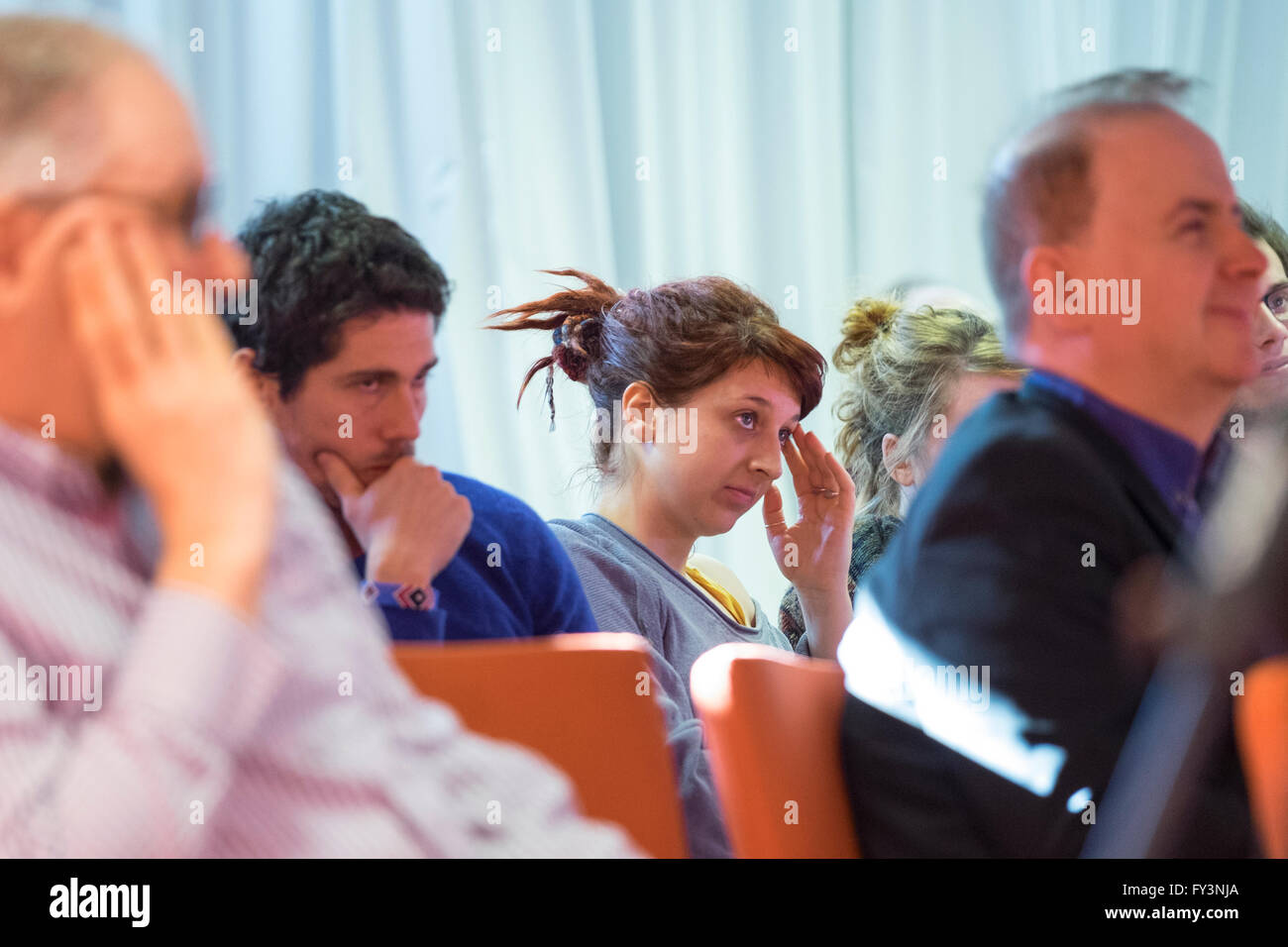 Listen in hi-res stock photography and images - Alamy